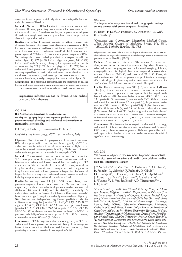 (PDF) OC12.06: Validation of objective measurements to predict ...