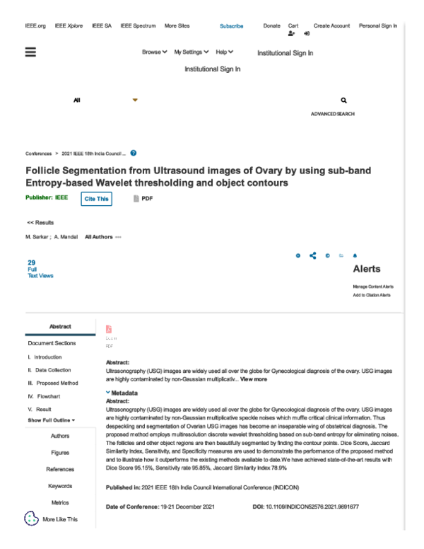 (PDF) Follicle Segmentation from Ultrasound images of Ovary by using ...