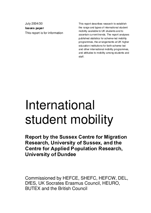 (PDF) International Student Mobility