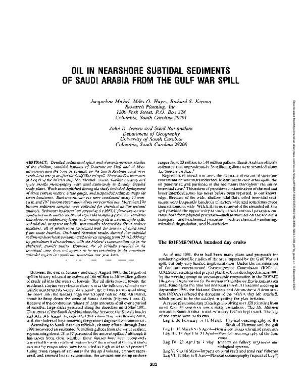 (PDF) Oil in Nearshore Subtidal Sediments of Saudi Arabia from the Gulf ...