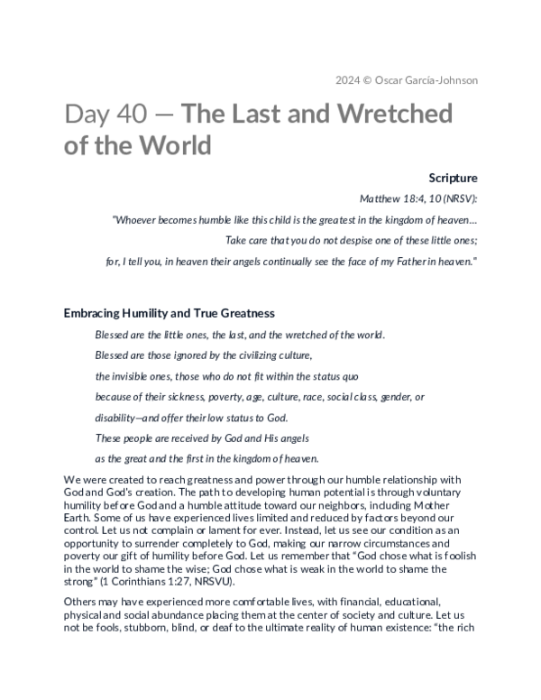 (PDF) Day 40 -The Last and Wretched of the World