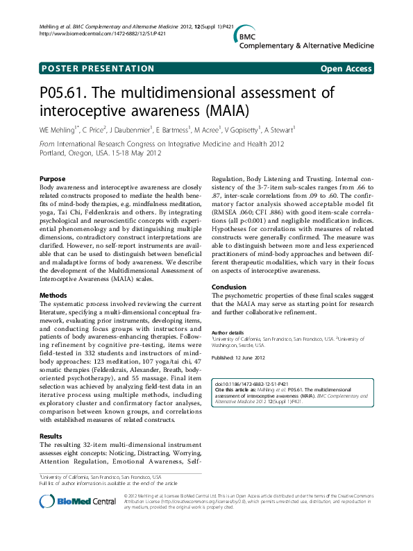 (PDF) P05.61. The multidimensional assessment of interoceptive ...