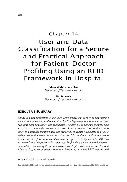 (PDF) User and Data Classification for a Secure and Practical Approach for Patient-Doctor ...
