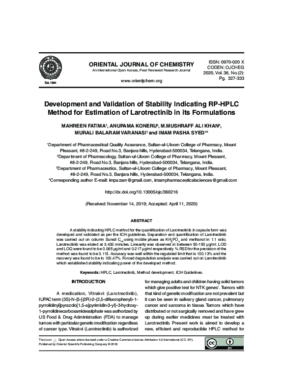 (PDF) Development and Validation of Stability Indicating RP-HPLC Method for Estimation of ...