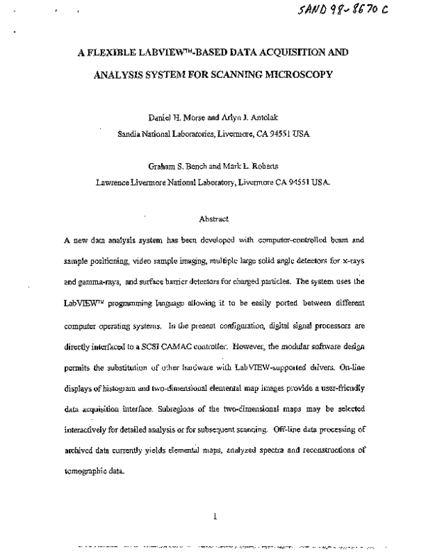 (PDF) A flexible Labview{trademark}-based data acquisition and analysis system for scanning ...