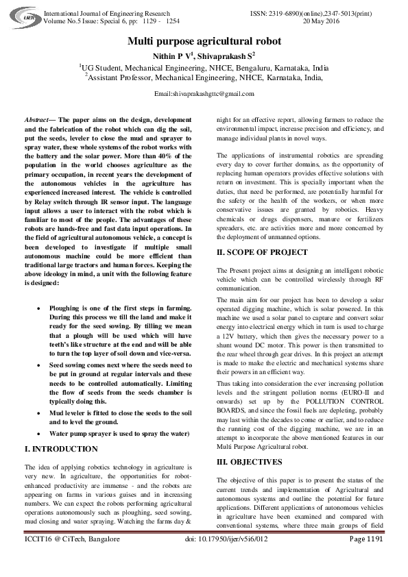 (PDF) Multi purpose agricultural robot
