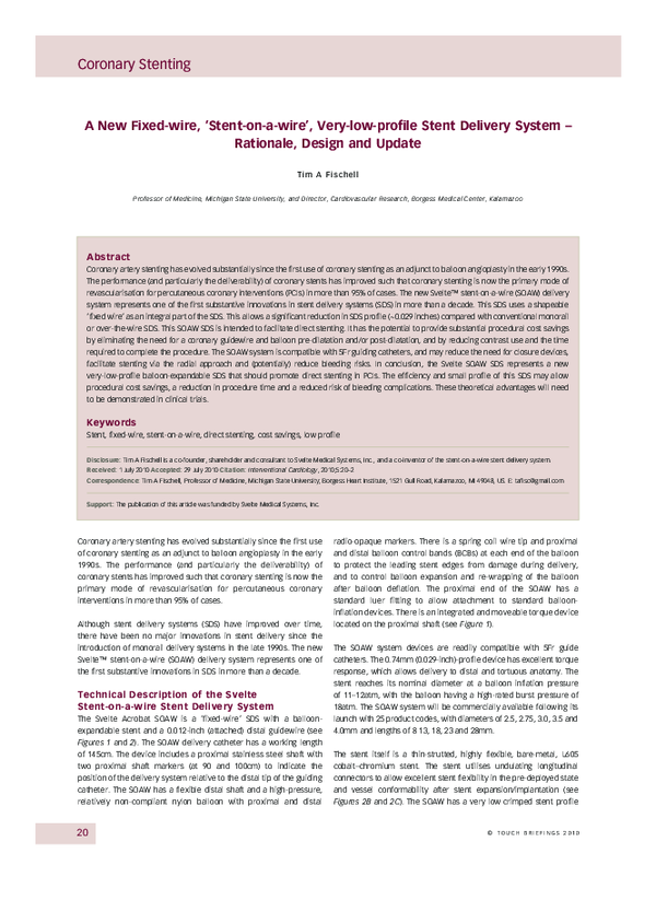 (PDF) A New Fixed-wire, ‘Stent-on-a-wire’, Very-low-profile Stent ...