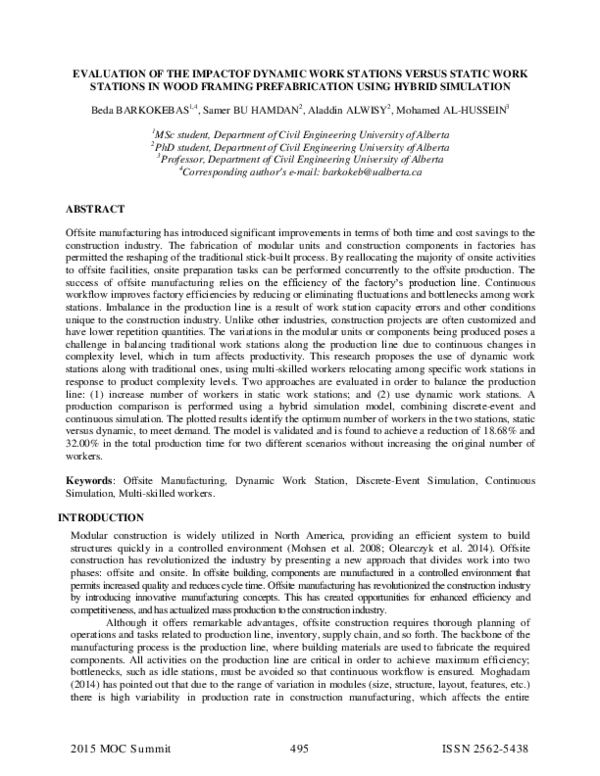 (PDF) Evaluation of the Impact of Dynamic Work Stations Versus Static ...
