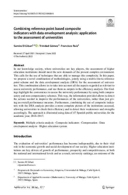 (PDF) Combining reference point based composite indicators with data ...