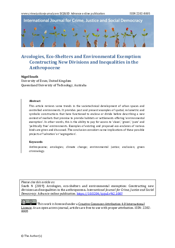(PDF) Arcologies, Eco-shelters and Environmental Exemption ...