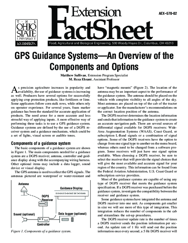 (PDF) GPS Guidance Systems—An Overview of the Components and Options
