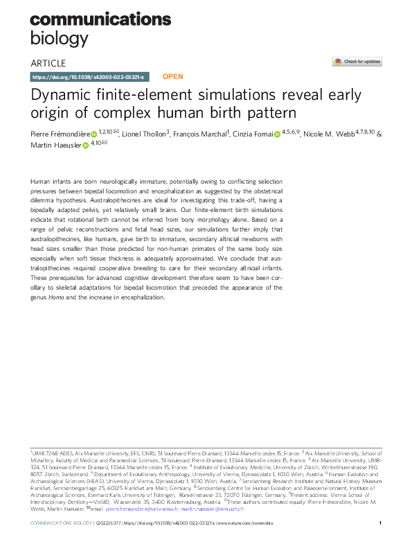 (PDF) Dynamic finite-element simulations reveal early origin of complex ...