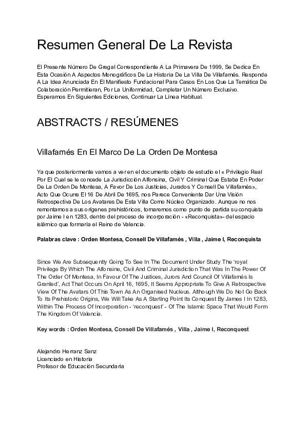 (PDF) Resumen General De La Revista
