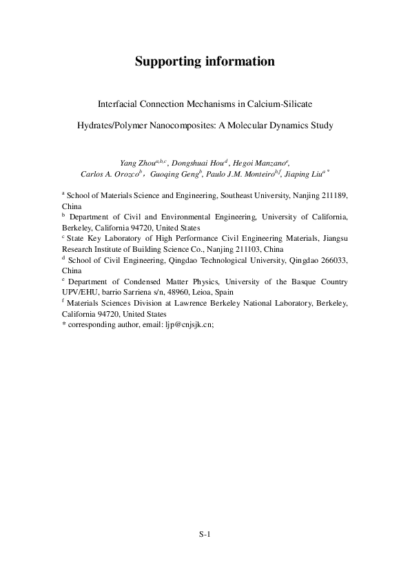 (PDF) Interfacial Connection Mechanisms in Calcium-Silicate-Hydrates ...