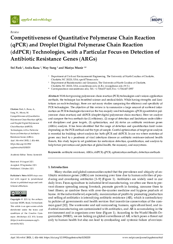 (PDF) Competitiveness of Quantitative Polymerase Chain Reaction (qPCR ...