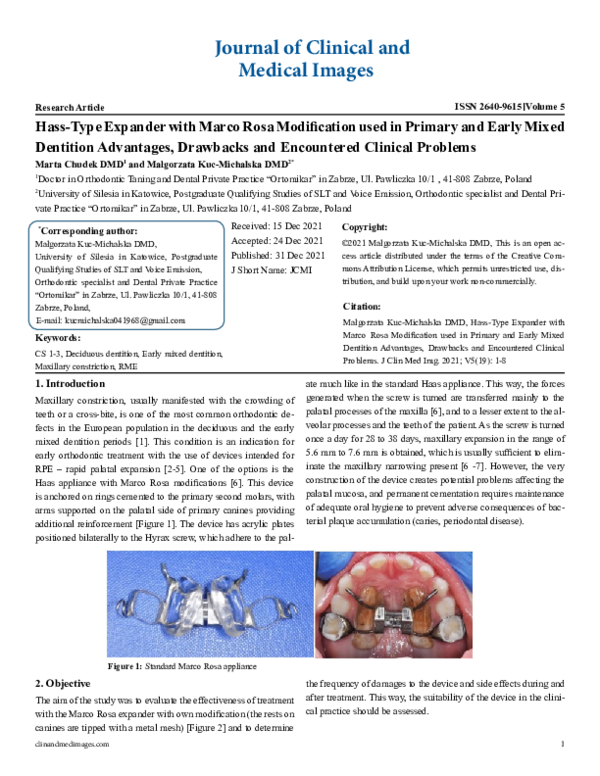 (PDF) Hass-Type Expander with Marco Rosa Modification used in Primary ...
