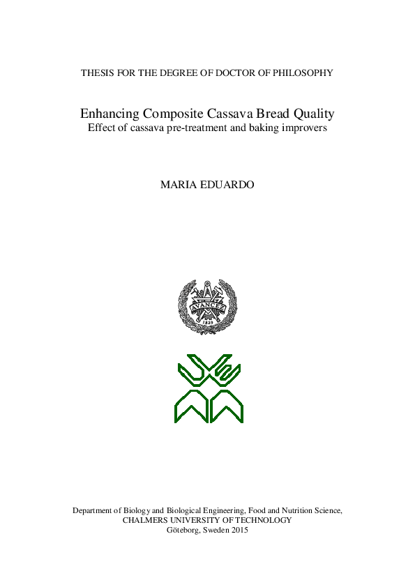 (PDF) Enhancing Composite Cassava Bread Quality - Effect of cassava pre-treatment and baking ...