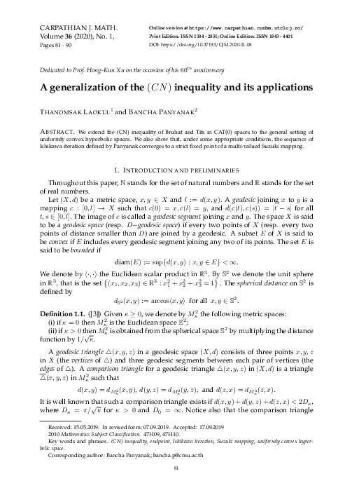 (PDF) A generalization of the (CN) inequality and its applications | Thanomsak Laokul - Academia.edu