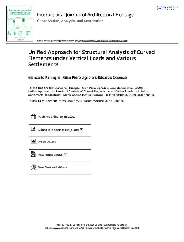 (PDF) Unified Approach for Structural Analysis of Curved Elements under Vertical Loads and ...