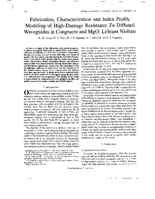 (PDF) Fabrication, characterization and index profile modeling of high ...