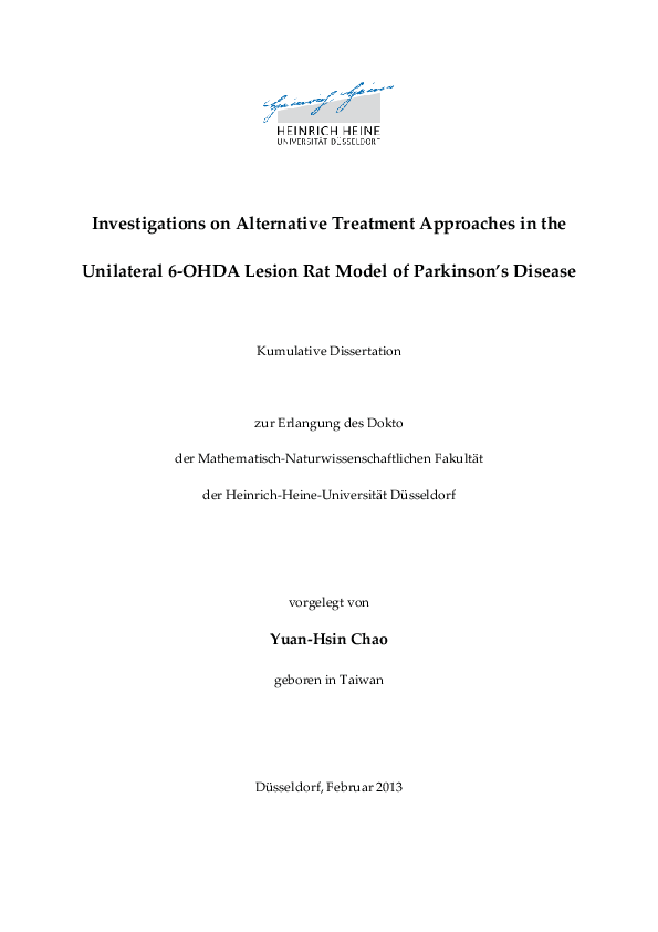 (PDF) Investigations on Alternative Treatment Approaches in the ...