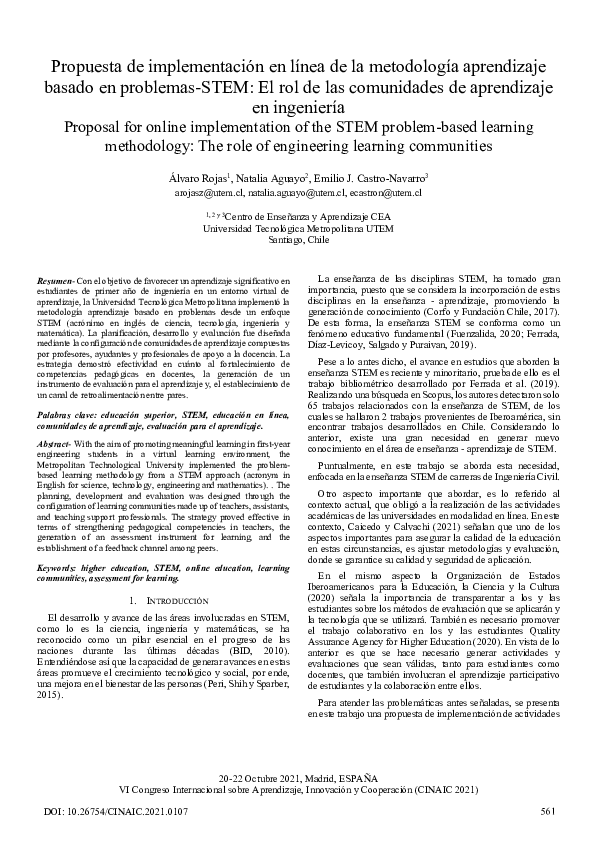 (PDF) Propuesta de implementación en línea de la metodología aprendizaje basado en problemas ...