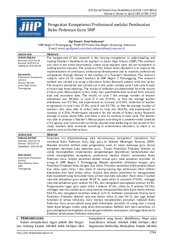 (PDF) Penguatan Kompetensi Profesional melalui Pembuatan Buku Pedoman ...