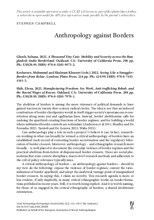 (PDF) Anthropology against borders | Stephen Campbell - Academia.edu