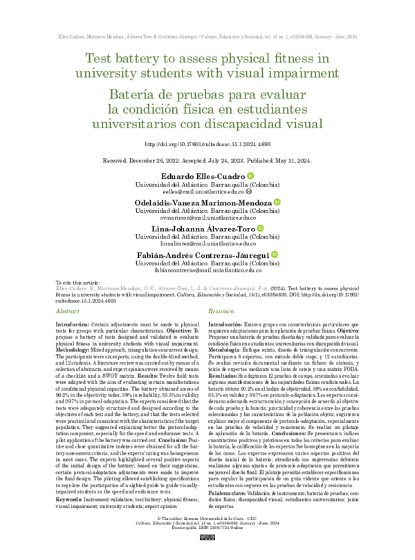 (PDF) Test battery to assess physical fitness in university students ...