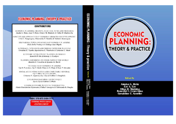 (PDF) Economic Planning Theory and Practice