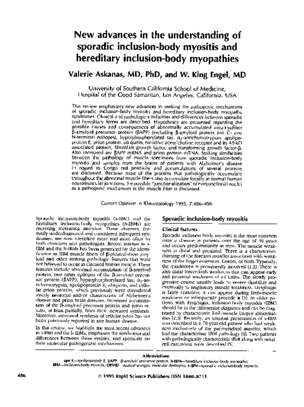 (PDF) New advances in the understanding of sporadic inclusion-body ...