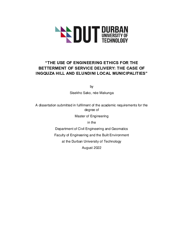 (PDF) The use of engineering ethics for the betterment of service ...
