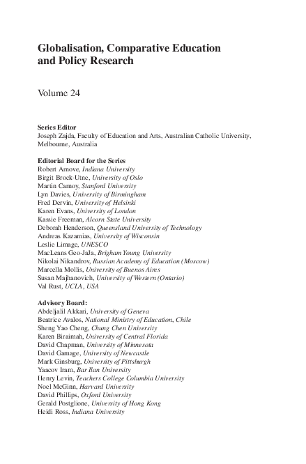 (PDF) Globalisation and Comparative Education