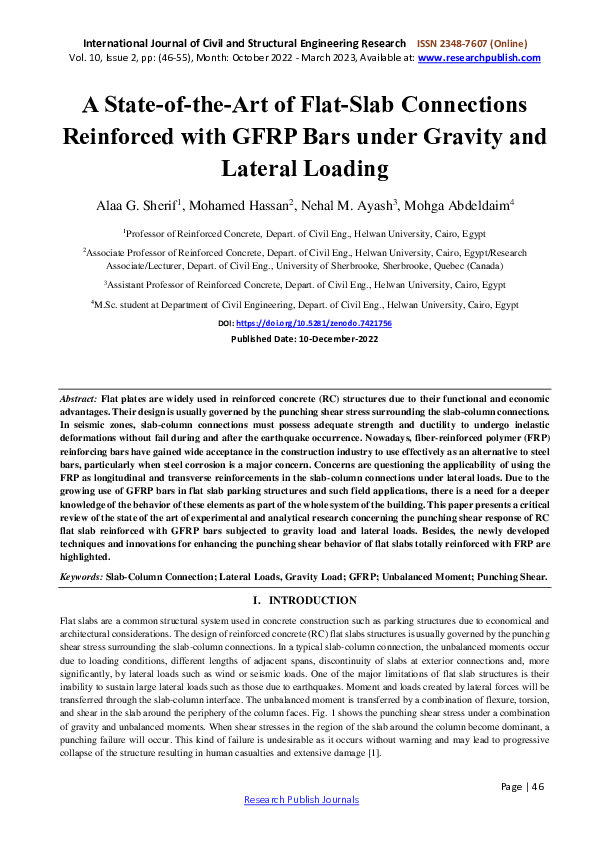 (PDF) A State-of-the-Art of Flat-Slab Connections Reinforced with GFRP ...
