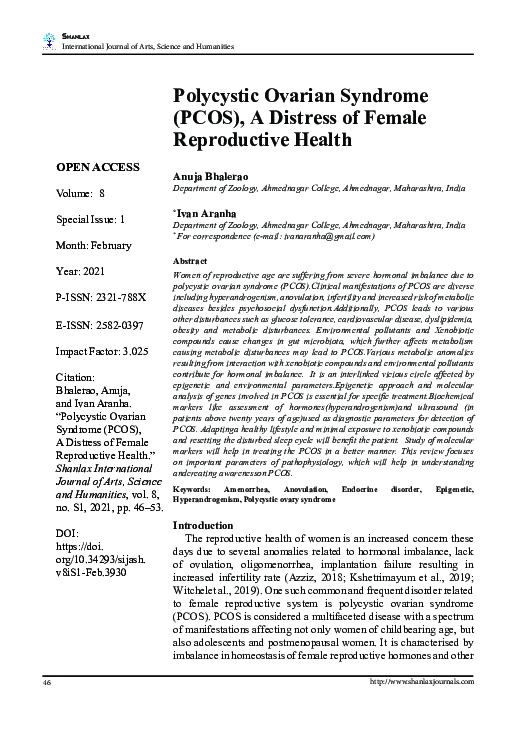 (PDF) Polycystic Ovarian Syndrome (PCOS), A Distress of Female ...