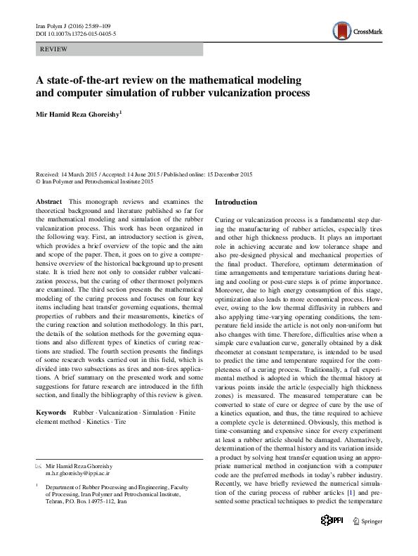 (PDF) A state-of-the-art review on the mathematical modeling and ...