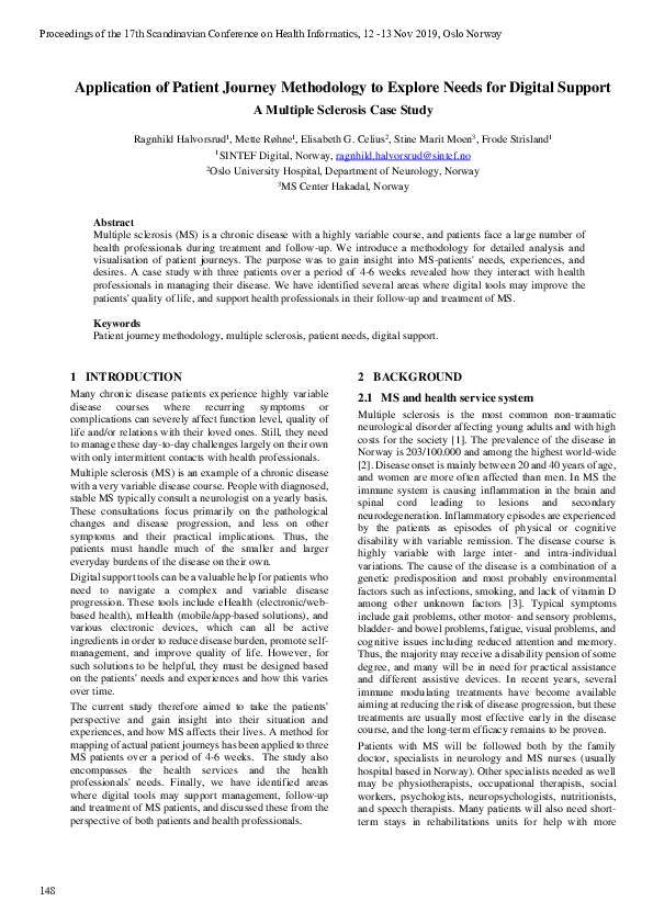 (PDF) Application of Patient Journey Methodology to Explore Needs for Digital Support A Multiple ...