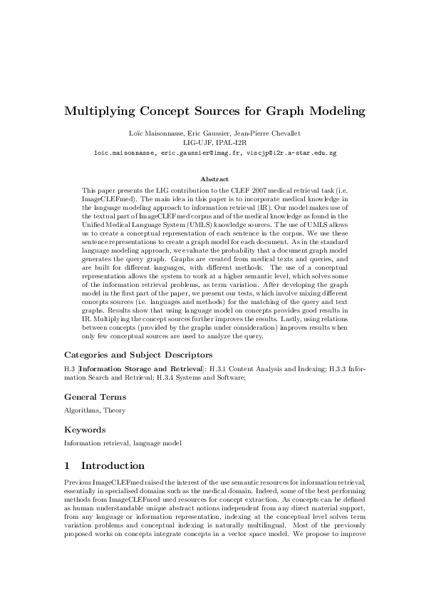 (PDF) Multiplying Concept Sources for Graph Modeling