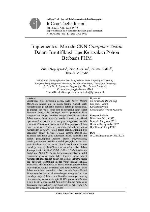(PDF) Implementasi Metode CNN Computer Vision Dalam Identifikasi Tipe ...
