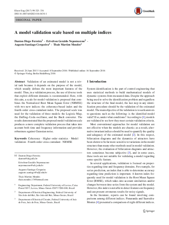 (PDF) A model validation scale based on multiple indices