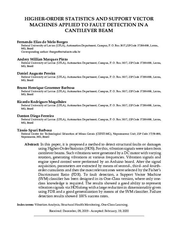 (PDF) Higher-Order Statistics and Support Vector Machines Applied to ...