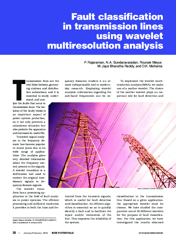 Pdf Fault Classification In Transmission Lines Using Random Forest And Notch Filter