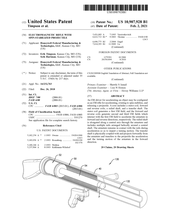 (PDF) Electromagnetic rifle with spin-stabilized projectile