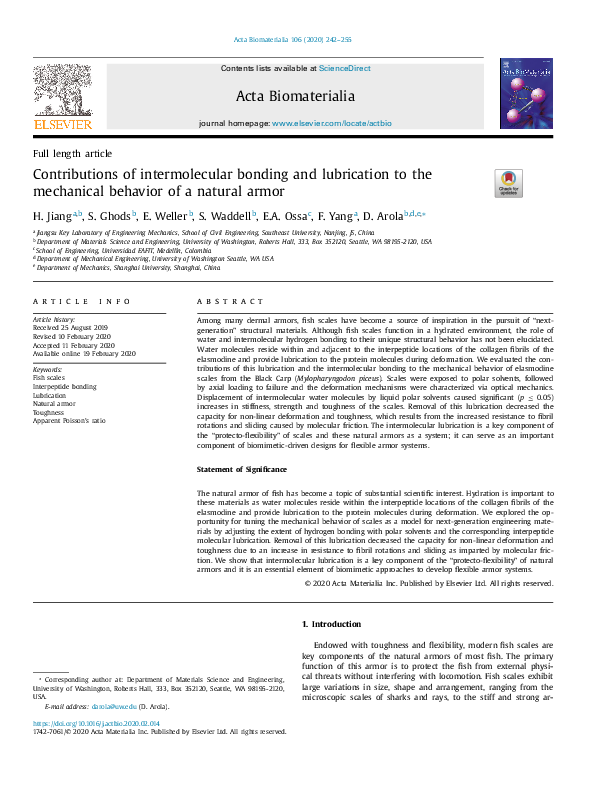 (PDF) Contributions of intermolecular bonding and lubrication to the ...