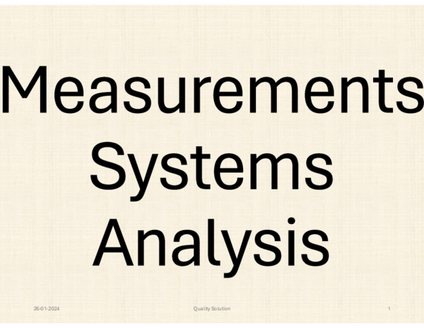 (PDF) Measurement System Analysis Detailed Presentation