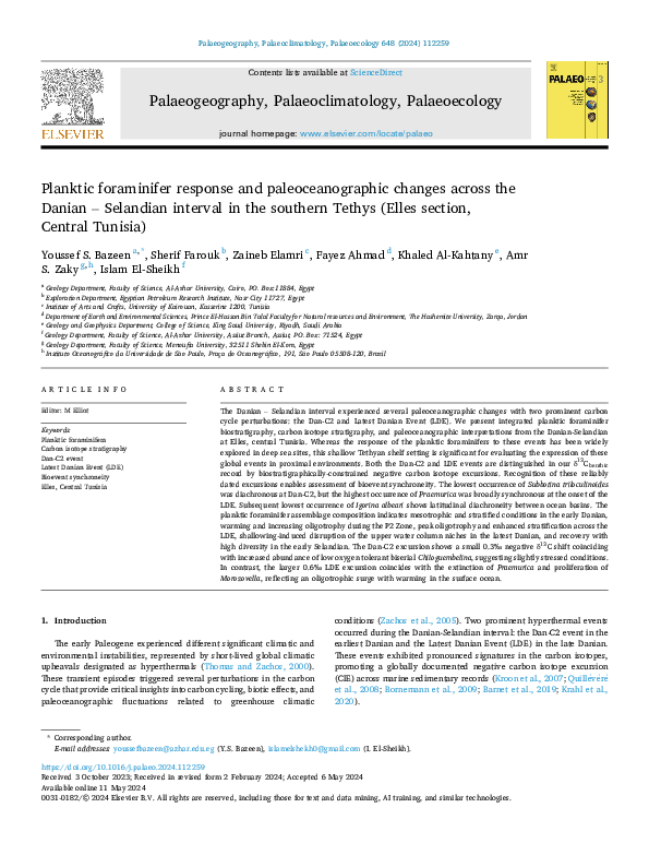 (PDF) Planktic foraminifer response and paleoceanographic changes ...