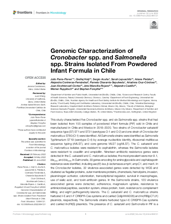 (PDF) Genomic Characterization of Cronobacter spp. and Salmonella spp ...