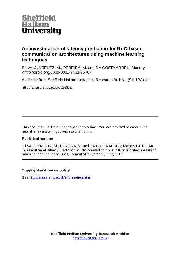 (PDF) An investigation of latency prediction for NoC-based communication architectures using ...