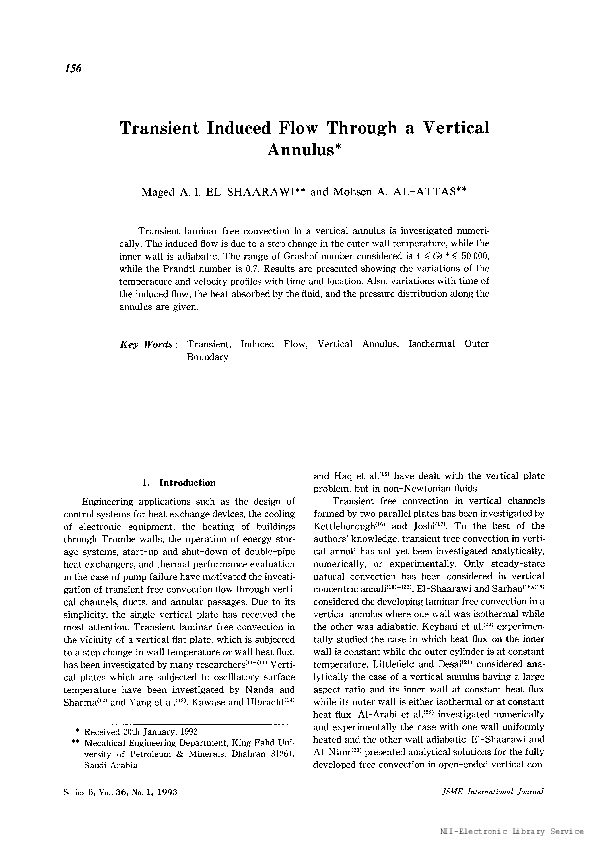 (PDF) Transient Induced Flow Through a Vertical Annulus