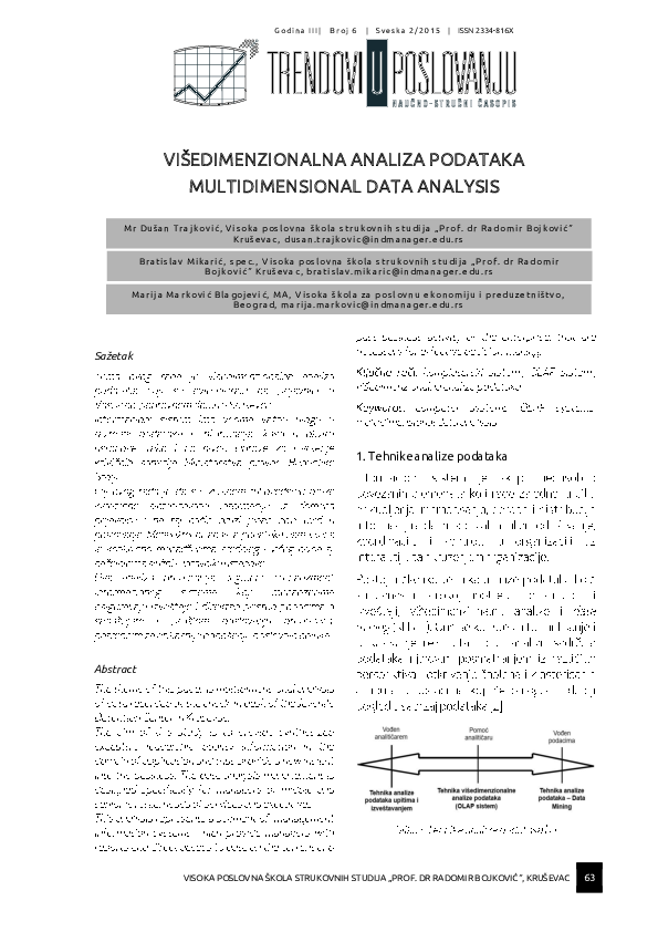(PDF) Multidimensional data analysis
